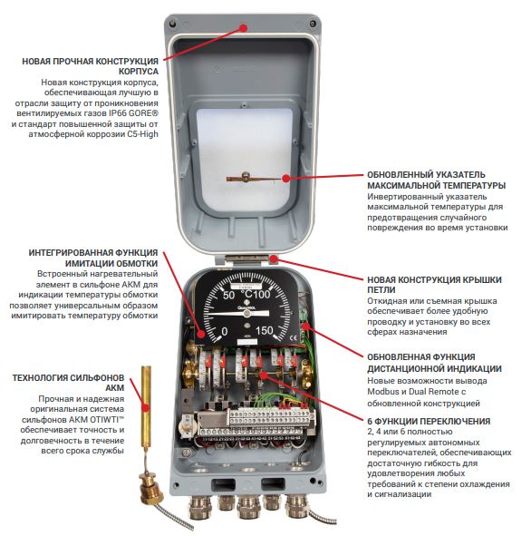 Qualitrol АКМ 345 Gen3 - индикатор температуры масла и обмоток ...